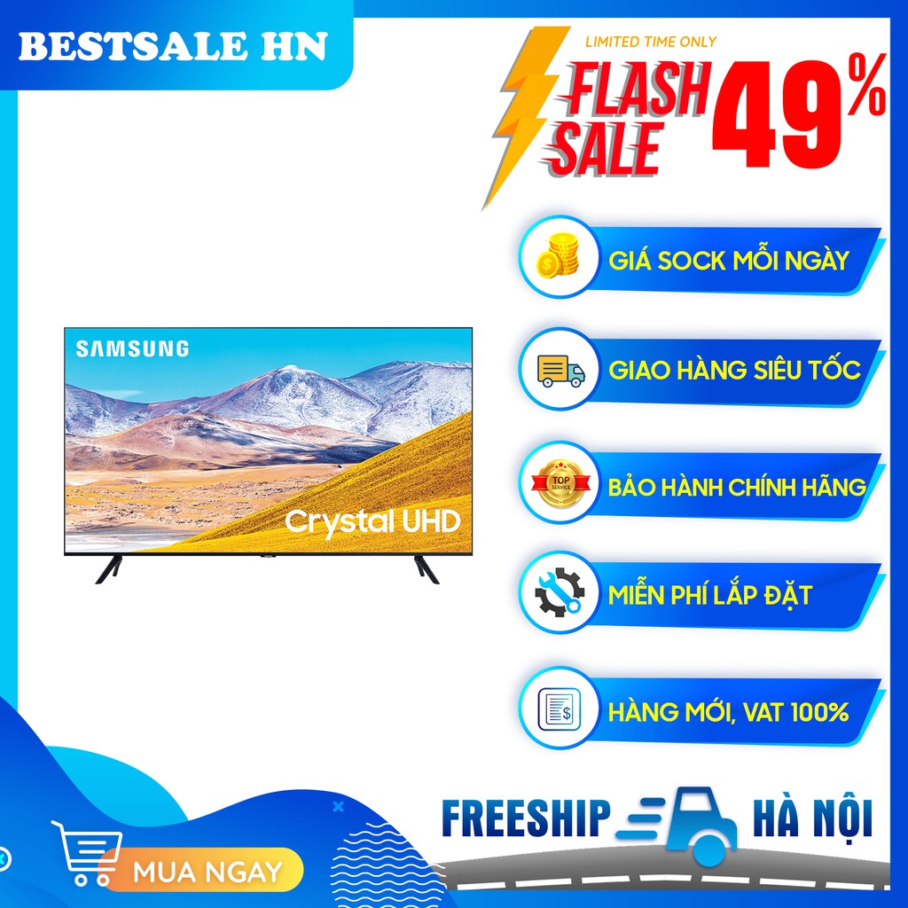 Smart Tivi Samsung 4K 50 inch 50TU8100 - Hệ điều hành Tizen OS, Tần số ...