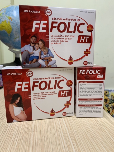 [Bảo Lâm ] - (Nhà Thuốc) FEFOLIC Plus bổ sung sắt và acid folic, giảm ...