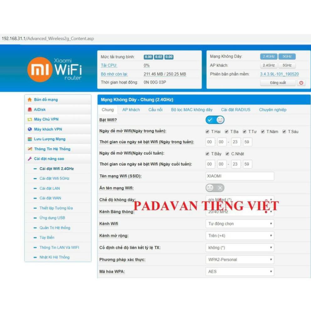 Mua Phát WIFI XIAOMI GEN 3 Router chuẩn AC Tiếng Việt tốc độ cao Rom PADAVAN , Hỗ trợ USB 3G/4G ...