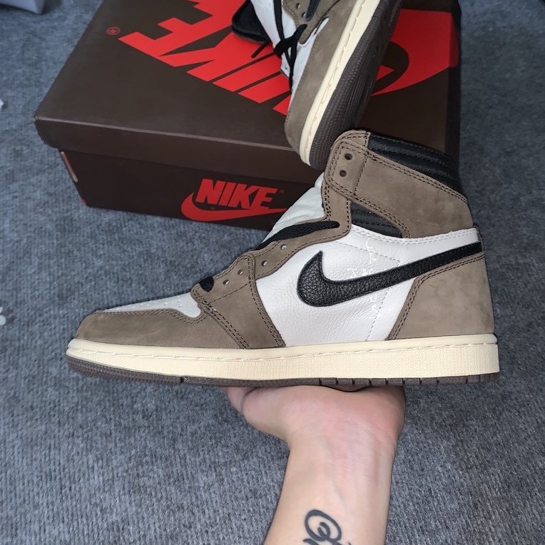 Mua giày AIR JORDAN 1 Travis Scott màu nâu cà phê | Bản cao cấp giá rẻ ...
