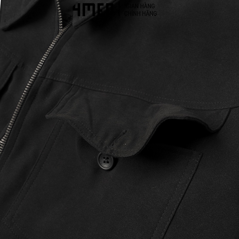 Áo khoác Nam Regular Da Lộn 4MEN AK040 khóa kéo tiện dụng, túi ngăn ...