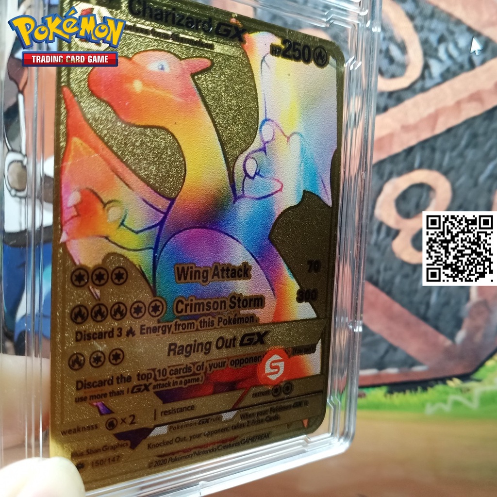 Mua Card Pokemon kim loại vàng Shiny Lizardon ngủ sắc tiến hóa cấp 3 ...