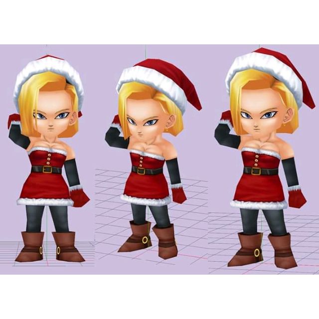 Mô hình giấy anime Xmas Chibi Android 18 | Shopee Việt Nam