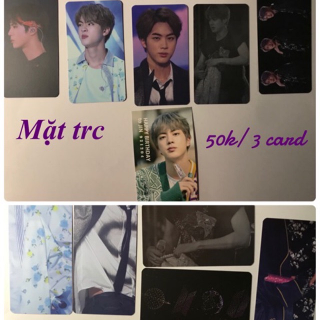 [Winter Light] Bộ hình card Jin set 3 tấm ( Set card Jin gồm 3 hình 2 ...