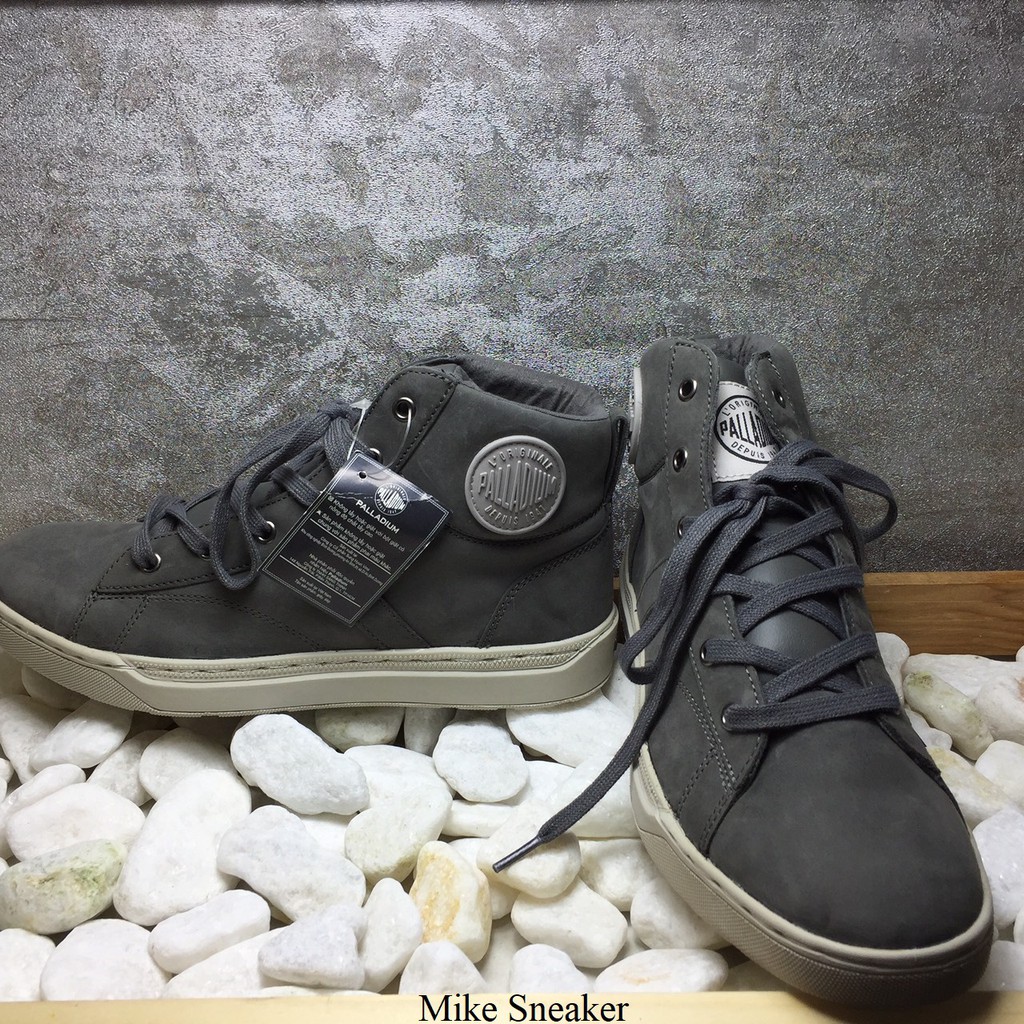 Mua Giày Palladium da lộn xám cho nam mẫu cổ lửng giá rẻ nhất | TecKi.Vn