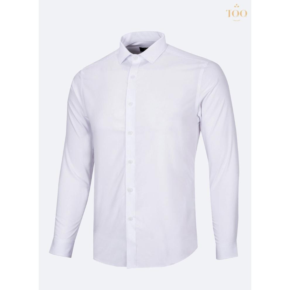 Mua Áo sơ mi nam dài tay TQQ dáng Super Slim ôm body màu trắng trơn M01 ...