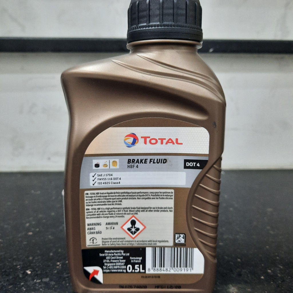 Mua Dầu thắng (dầu phanh) DOT4 Total HBF 4 0.5L lít Singapore (Hàng ...