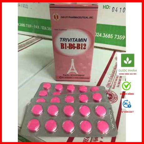 Trivitamin 3B hộp 100 viên nén - Bổ sung vitamin B1- B6 - B12 mẫu mới ...