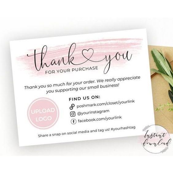 Mua Thiệp Cảm Ơn Thank You Thiệp Giấy C300 In 2 Mặt In Theo Yêu Cầu ...