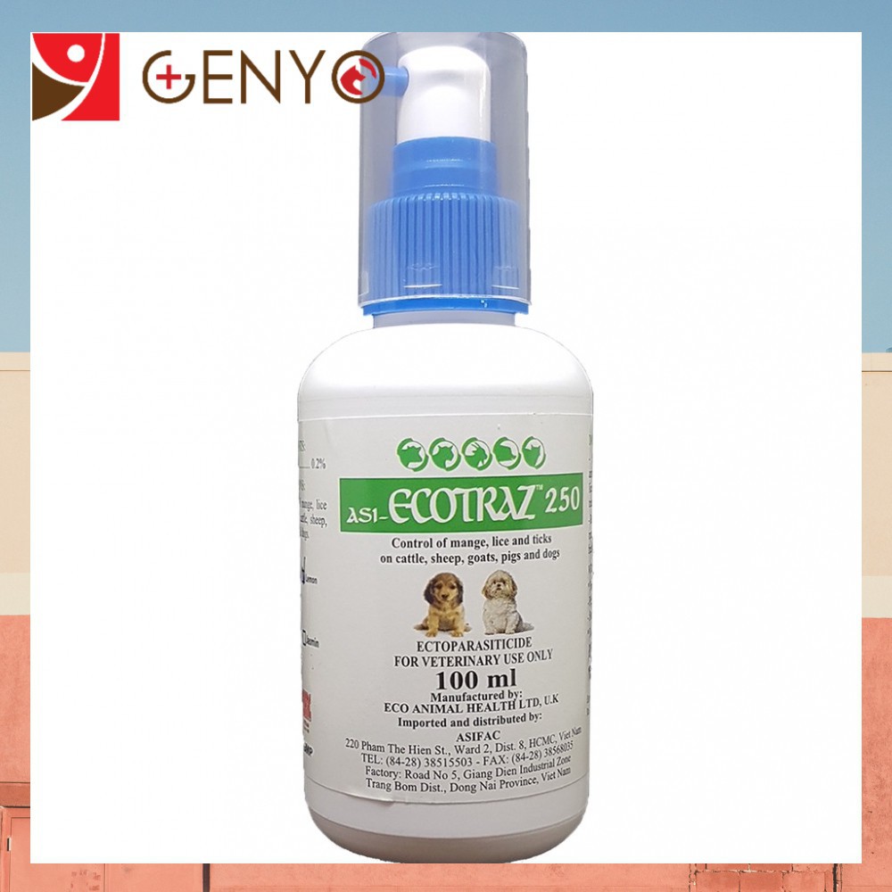 Thuốc phun xịt bọ chét, ve ghẻ chó mèo Ecotraz 100ml | Shopee Việt Nam