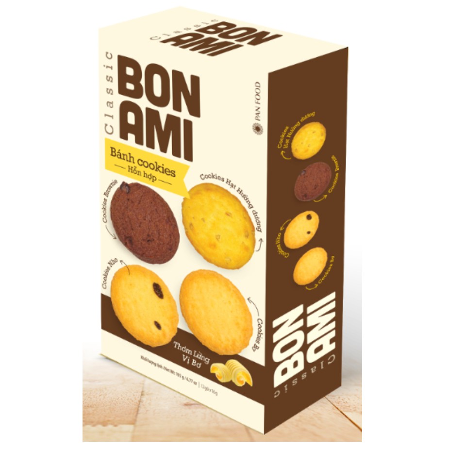 Bánh quy BON AMI - hộp 12x2 bánh 4 vị (192gr) | Shopee Việt Nam