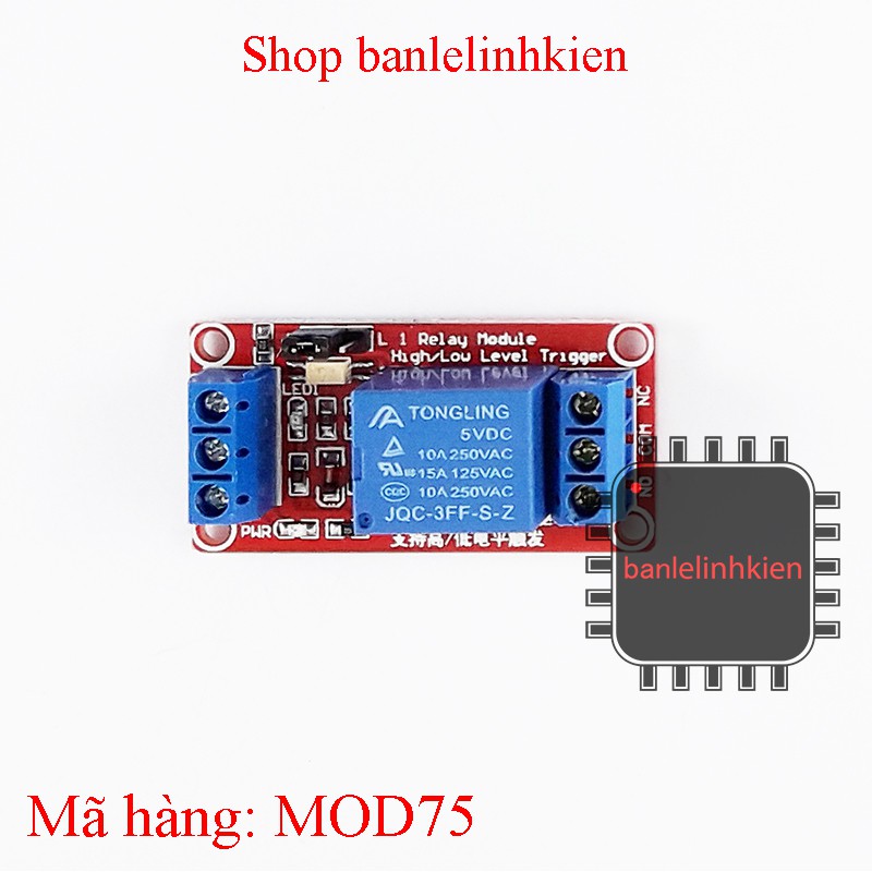 Module relay 5v 1 kênh đóng cắt mạch điện 250v 10A có cách ly quang ...
