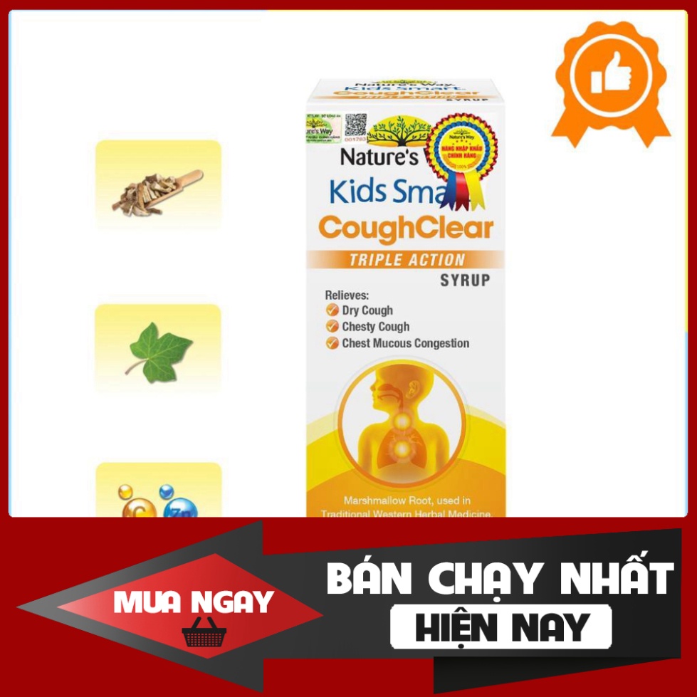 GIÁ CHỈ HÔM NAY Nature's Way Kids Smart Cough Clear Triple Action Syrup ...