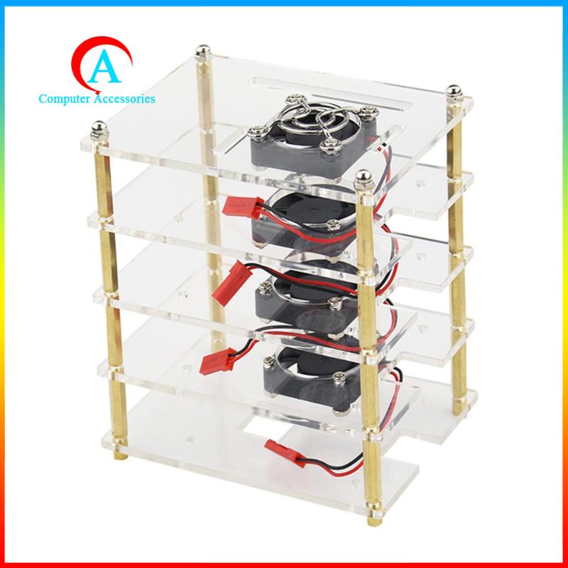 Bán 4 Layers Acrylic Clear Stack Case with Fan for Raspberry Pi 3/2 ...