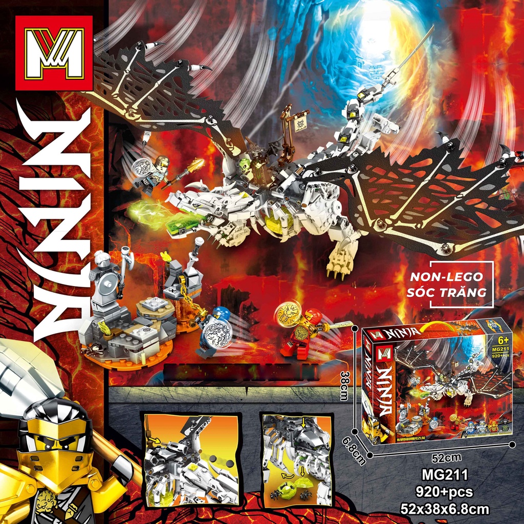 Mua Non Lego Ninjago Season Phần 13 MG211 Rồng Xương thần trắng Kai Nya ...