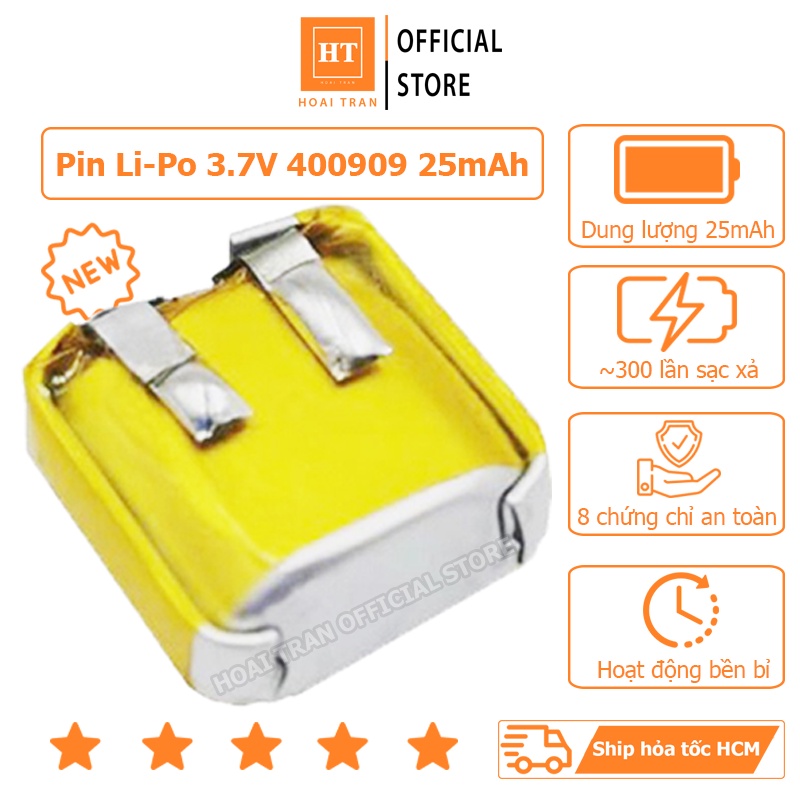 Mua Pin Li-Po 3.7V 400909 25mAh (Lithium Polyme) cho tai nghe Bluetooth ...