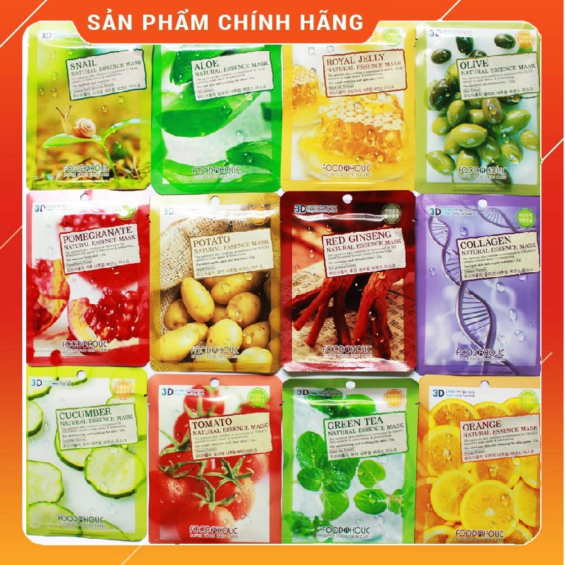 [HÀNG CHÍNH HÃNG] Mặt Nạ Dưỡng Da FOODAHOLIC 3D Hàn Quốc | Shopee Việt Nam