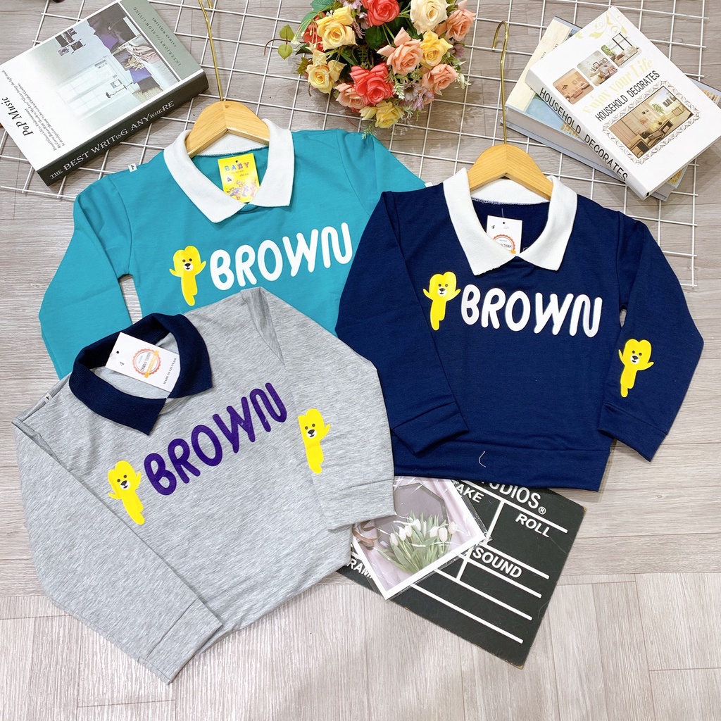 Mua Áo thu đông dành cho bé trai 14-45kg Huyền Kid in chữ "BROWN ...