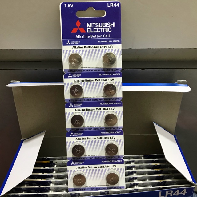 Pin LR44, A76, AG13 - Pin cúc áo MITSUBISHI LR44 vỉ 10 viên | Shopee ...