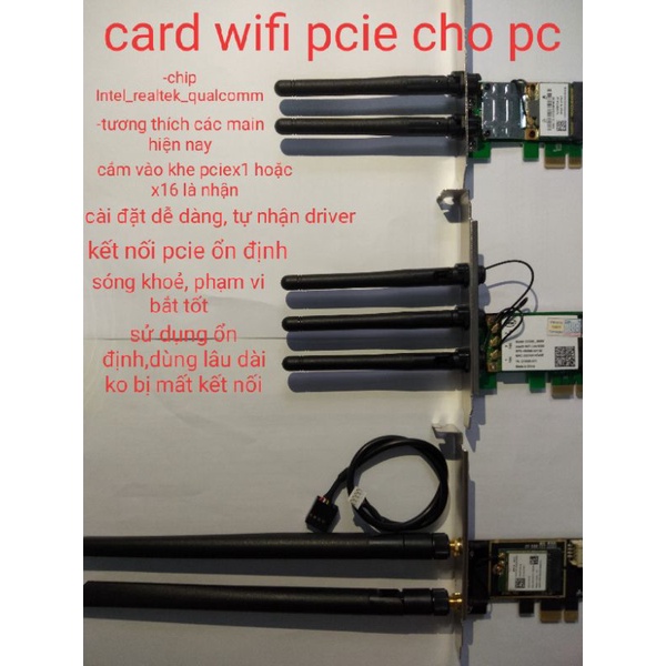 card wifi pc thu sóng wifi cho máy tính bàn tốc độ 300-867mbps kèm ...