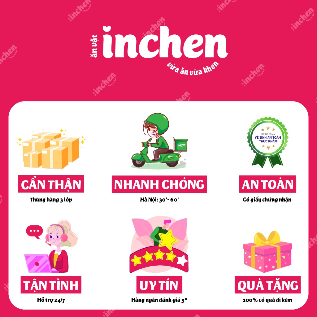 Mua Bim bim que đậu hà lan thái lan INCHEN 300g, đồ ăn vặt Việt Nam giá ...