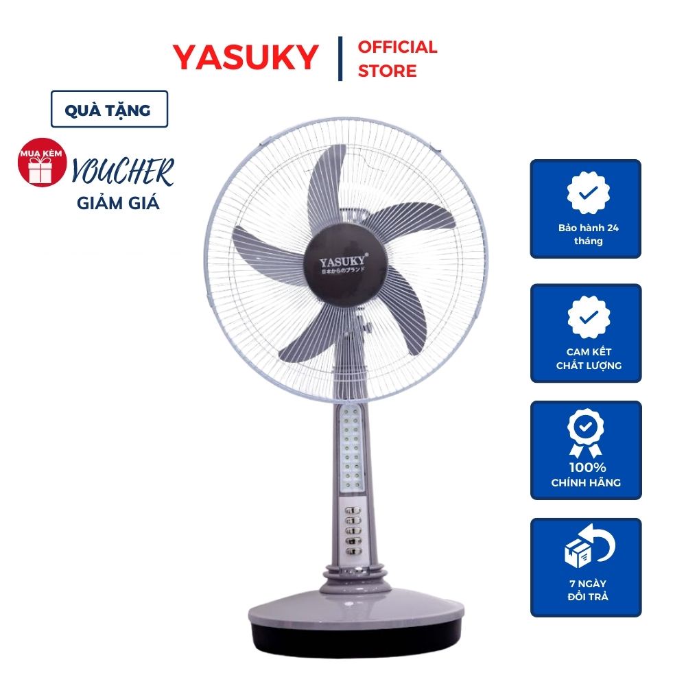 Mua Quạt cây tích điện Yasuky YK 555 lưu điện 12 giờ, khối hệ thống 19 đèn led, Quạt tích điện 3 ...
