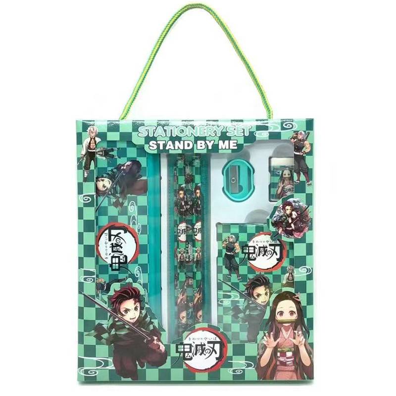 Mua Bộ bút chì kèm tẩy gôm, thước kẻ và gọt bút chì quà 6 Pcs/set Anime ...