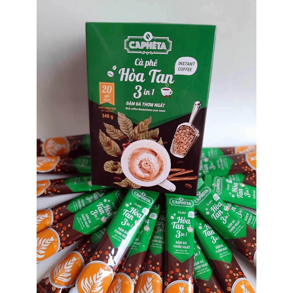 CAPHETA - Cà phê hòa tan 3in1 (Xanh) | Shopee Việt Nam