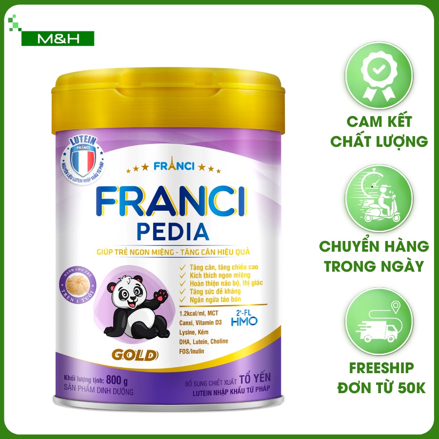 Mua SỮA FRANCI PEDIA GOLD BỔ SUNG CHIẾT XUẤT YẾN CHO BÉ BIẾNG ĂN 850gr ...