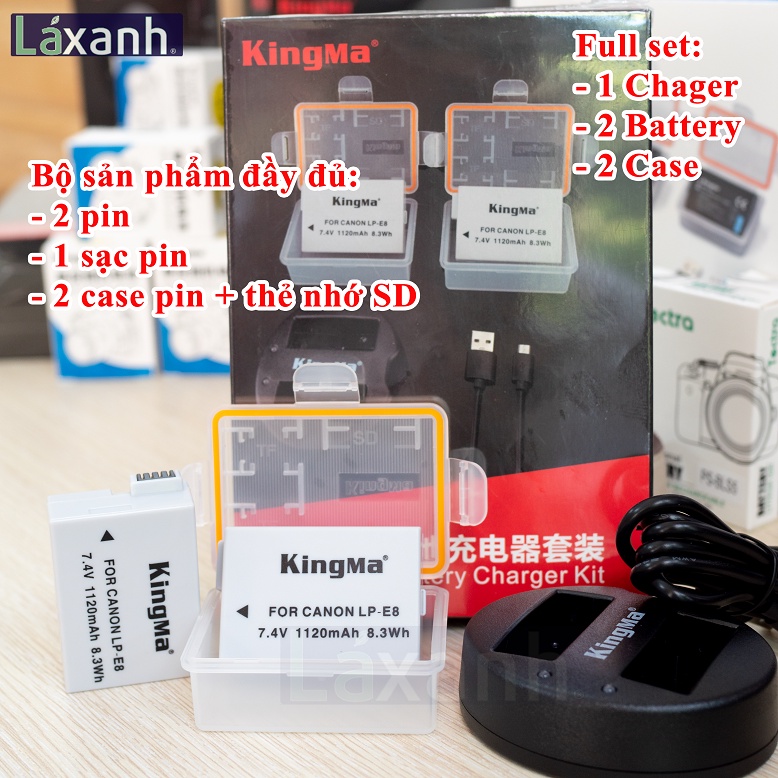 LP-E8 CANON Pin và Sạc máy ảnh Canon LP-E8 LPE8 LP E8 cho EOS 550D 600D ...