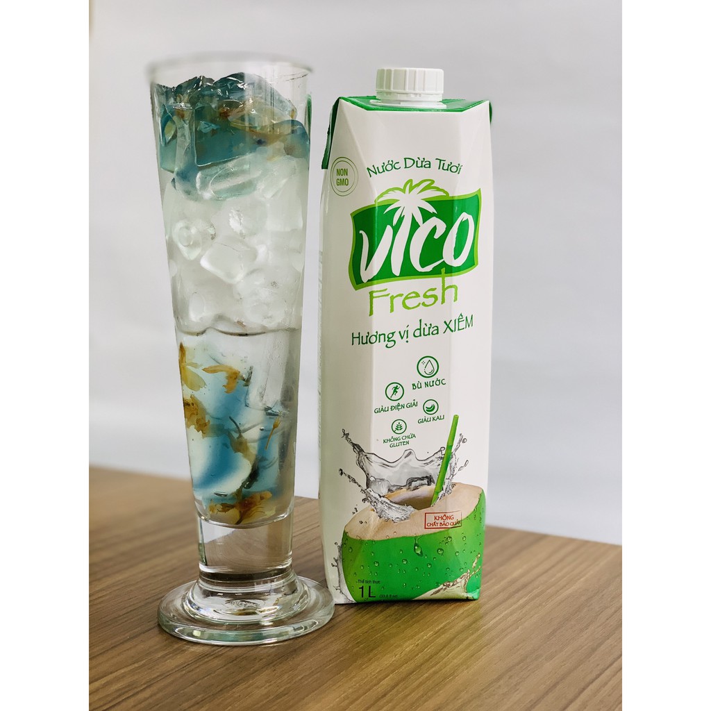 THÙNG 12 HỘP NƯỚC DỪA VICO FRESH 1L | Rút gọn link Shopee