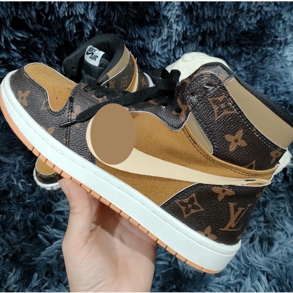 Mua Giày Jordan LV cổ cao, Giày JD1 high mix LV phối đồ nam nữ cực chất ...