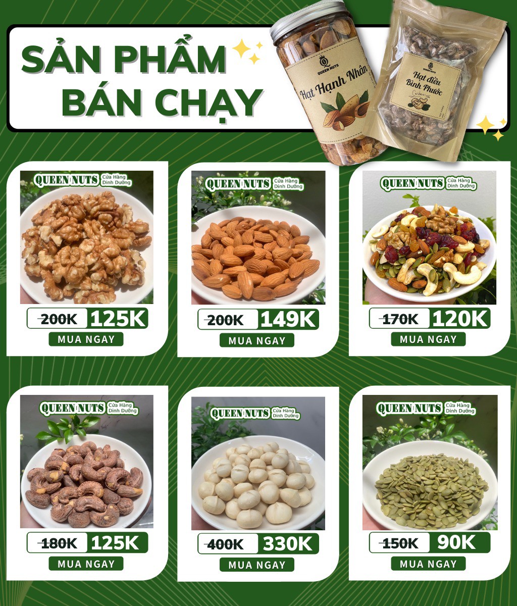 Hạt Dinh Dưỡng Queen Nuts, Cửa hàng trực tuyến | Shopee Việt Nam