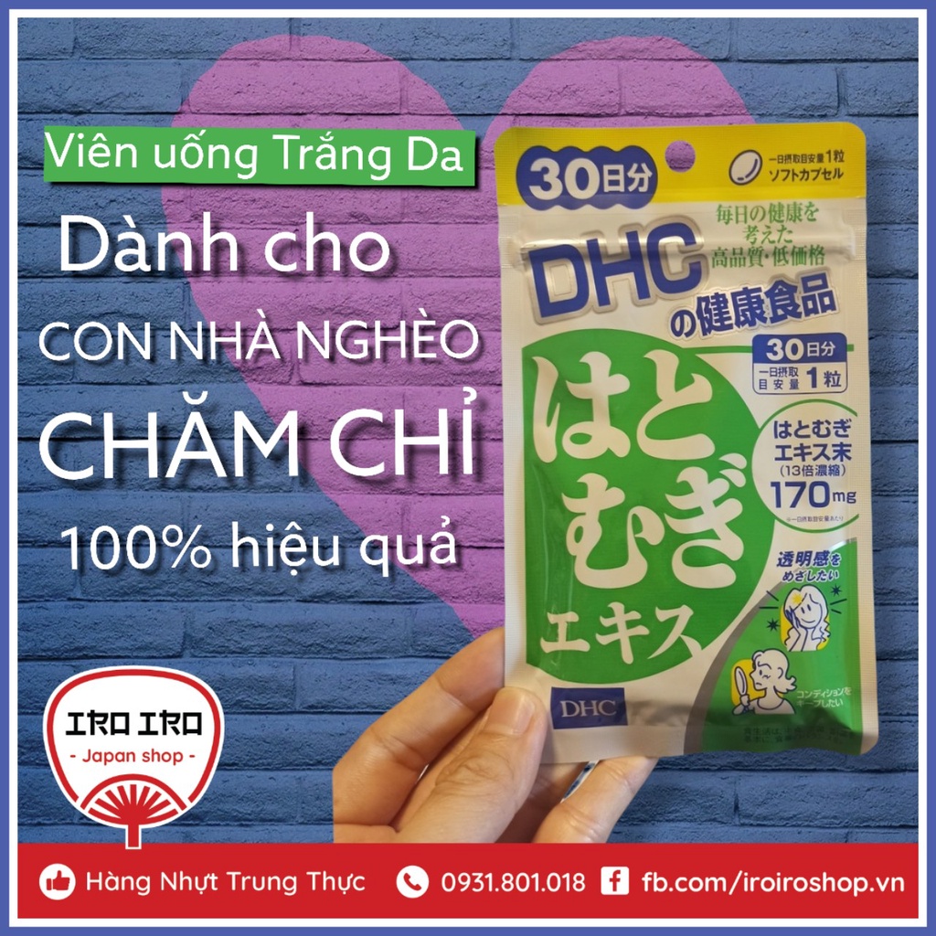 Mua Viên uống trắng da DHC Adlay Extract Nhật Bản, da phục hồi căng mịn ...
