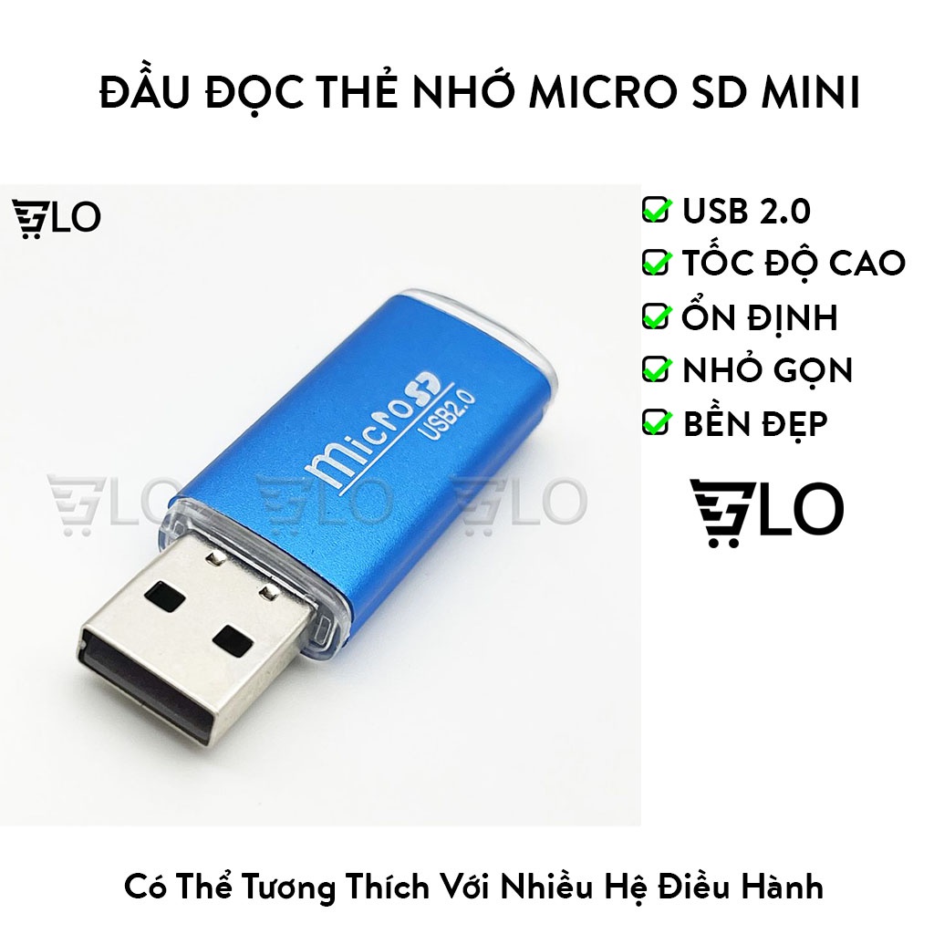 Đầu USB Đọc Thẻ Nhớ MicroSD Mini - MixASale