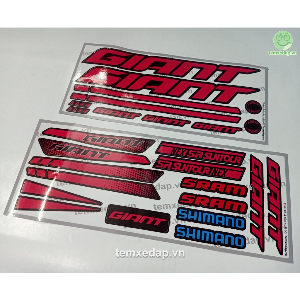 Mua Tem decal dán sườn xe đạp địa hình MTB Giant Roam 3 2022 Đỏ/Garnet ...