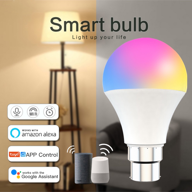 Smart Wifi Bulb Dimming 9W RGBCW Light Bulb Smart Bulb App and Voice ...