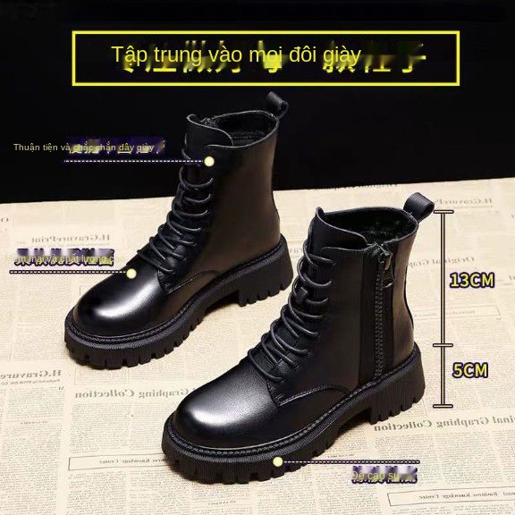 Mua 2021 Martin boots của phụ nữ Phong cách Anh mùa xuân và thu mới bốt ...