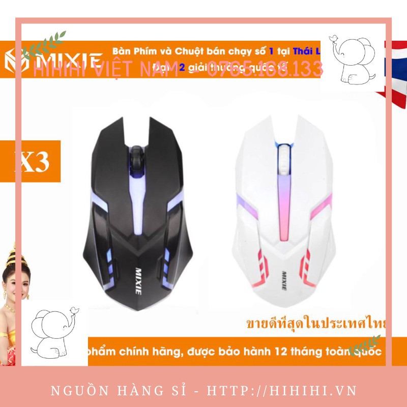 [hihi giá sỉ 10]MOUSE USB MIXIE X3 CÓ 3 PHÍM BẤM CHÍNH HÃNG LOẠI TỐT ...