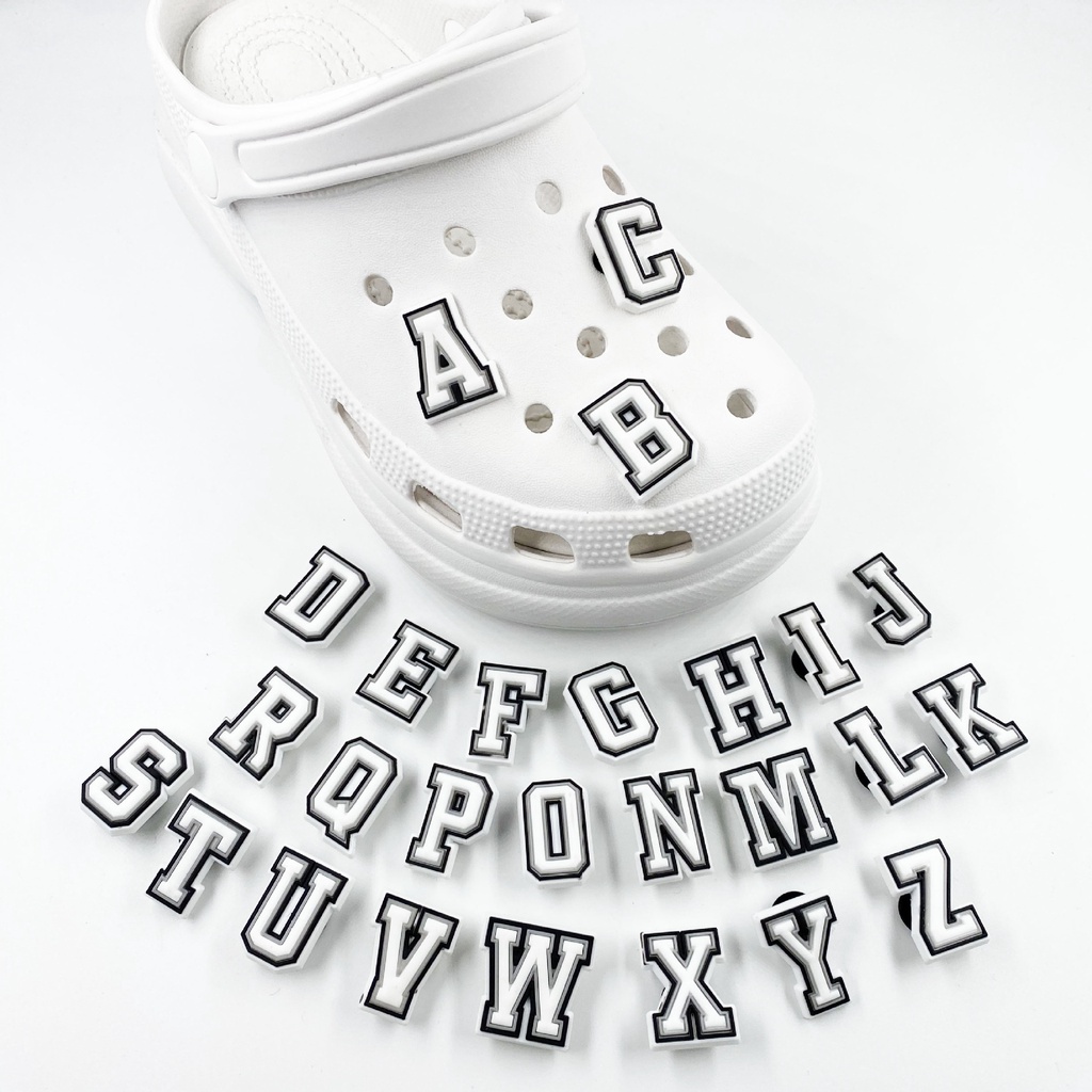 Mua Phụ kiện Jibbitz, Sticker Gắn Giày Dép Crocs Nhựa PVC Mềm Hình Chữ ...