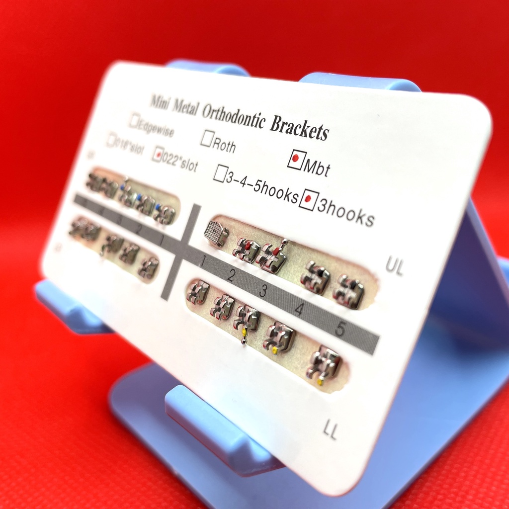 10Packs Easy Bonding MBT 0.022 Orthodontic Bracket with 3- Hook Dental ...