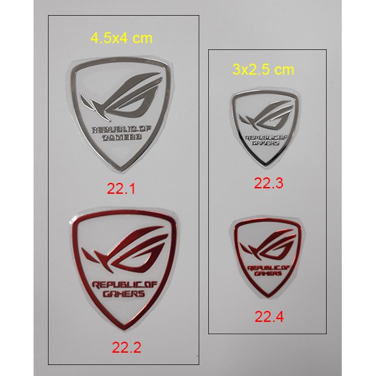 Mua Tem ASUS ROG Kim loại / Tem dán máy tính ( Sticker ) PC Laptop giá ...