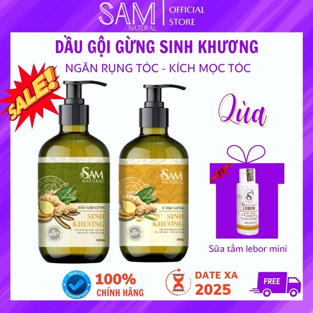 Mua Dầu gội đầu, dầu gội gừng Sinh Khương Sam Natural - Dầu gội mọc tóc ...