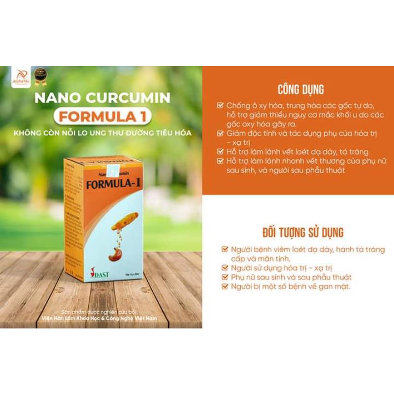 Mua Nano curcumin FORMULA - 1 - HỖ TRỢ ĐIỀU TRỊ VIÊM LOÉT DẠ DÀY giá rẻ ...