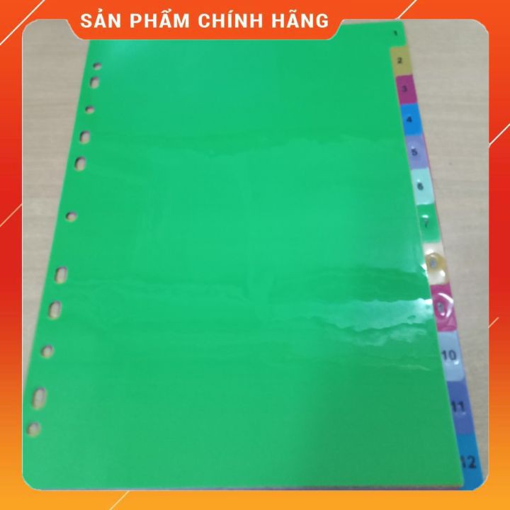 Chia File Nhựa 12 Lá 1 Đến 12 Số Dễ Phân Biệt Tiện Lợi | Shopee Việt Nam