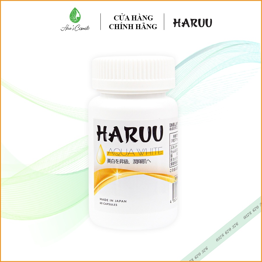 Viên uống trắng da - cấp nước - căng bóng Aqua White -Haruu NHẬT BẢN ( 60 viên ) | Shopee Việt Nam