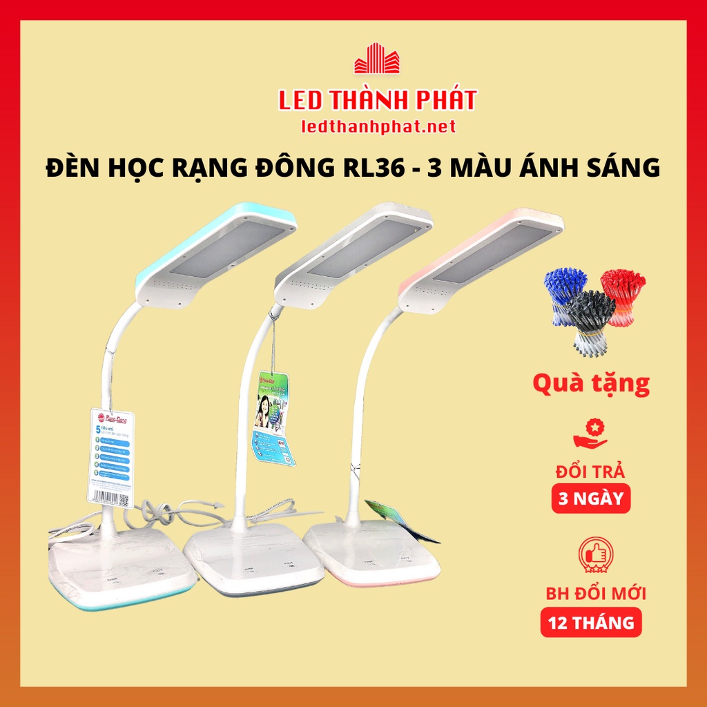 Mua Đèn học để bàn Rạng Đông RL36 cảm ứng 4 màu ánh sáng 3 mức độ sáng ...