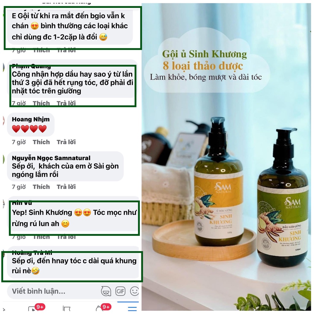 Mua Dầu gội đầu, dầu gội gừng Sinh Khương Sam Natural - Dầu gội mọc tóc ...