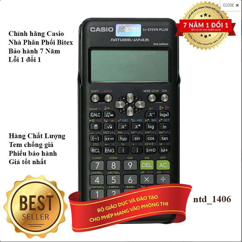 Máy tính Casio FX 570VN Plus New 2nd Edition – 7 Năm Bảo Hành Chính Hãng - Máy tính Casio 570 VN ...