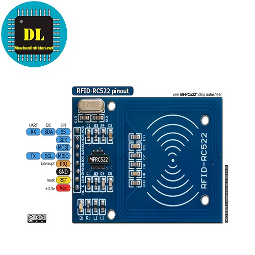 Mạch RFID RC522 NFC 13.56mhz – FPTdo